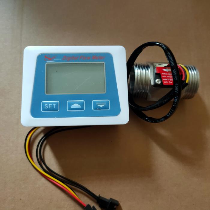 Jual Digital Flow Meter With Water Sensor Stainless Steel 1 inch LCD-S ...