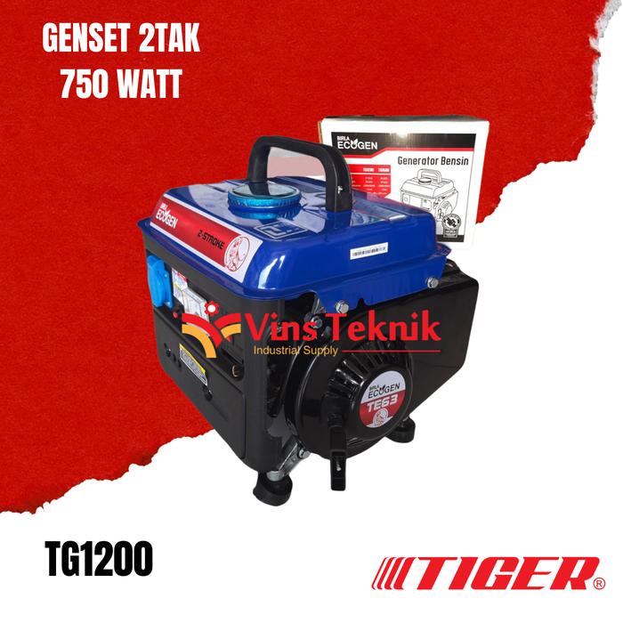 Promo Mesin genset listrik 2TAK generator 750watt TIGER TG1200 TG 1200 ...
