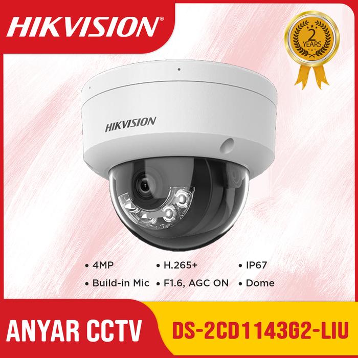 Jual HIKVISION DS-2CD1143G2-LIU 4MP Smart Dual Light + Build In Microphone - Kota Bandung ...
