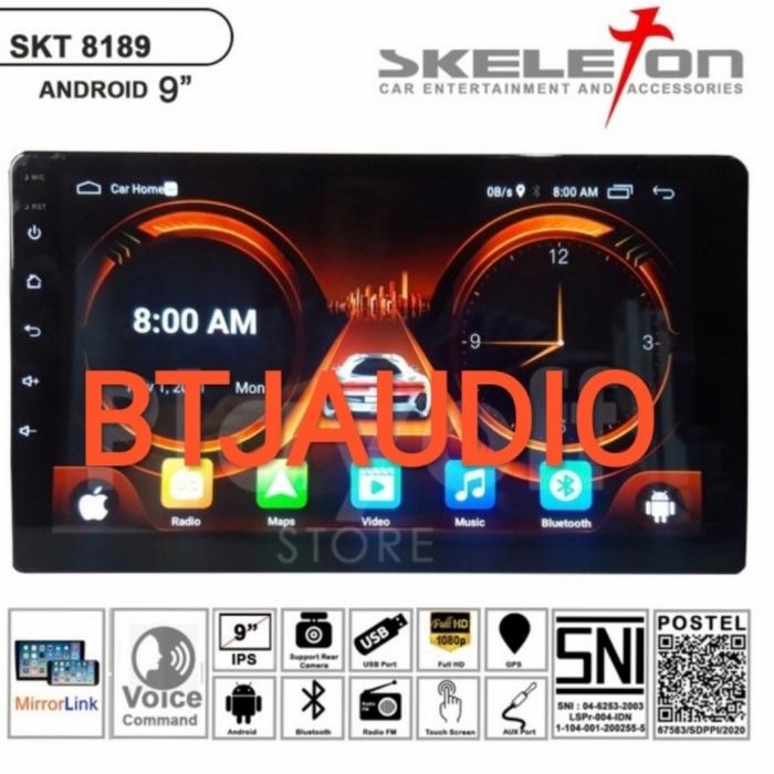 Jual HEAD UNIT TAPE MOBIL DOUBLE DIN ANDROID SKELETON OS 9.0 LAYAR 9 ...