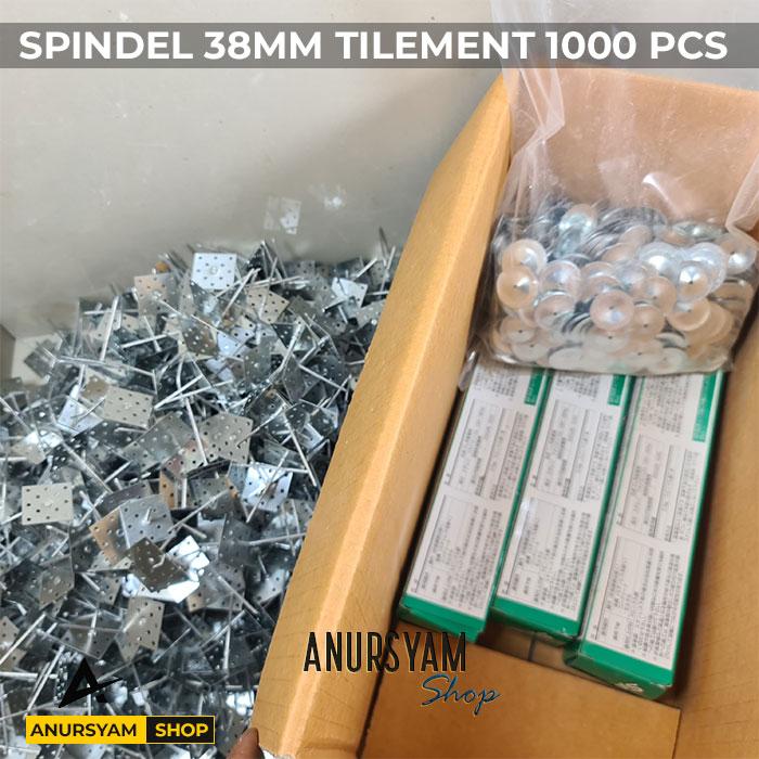 Jual Spindel Pin 38 mm Merk TILEMENT 1 Dus 1000 Pcs + Adhesive 3 Tube ...