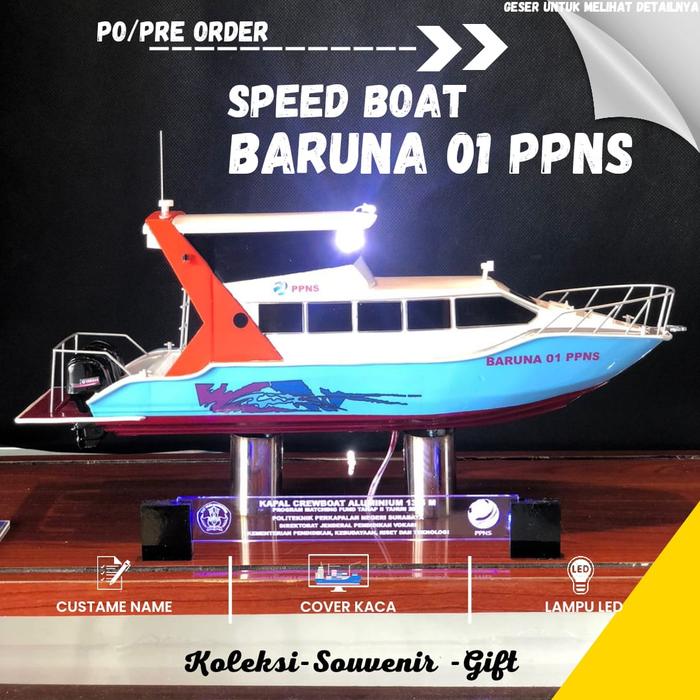 Jual (PO/PRE ORDER )MINIATUR KAPAL SPEED BOAT UKURAN 30CM - Kab ...