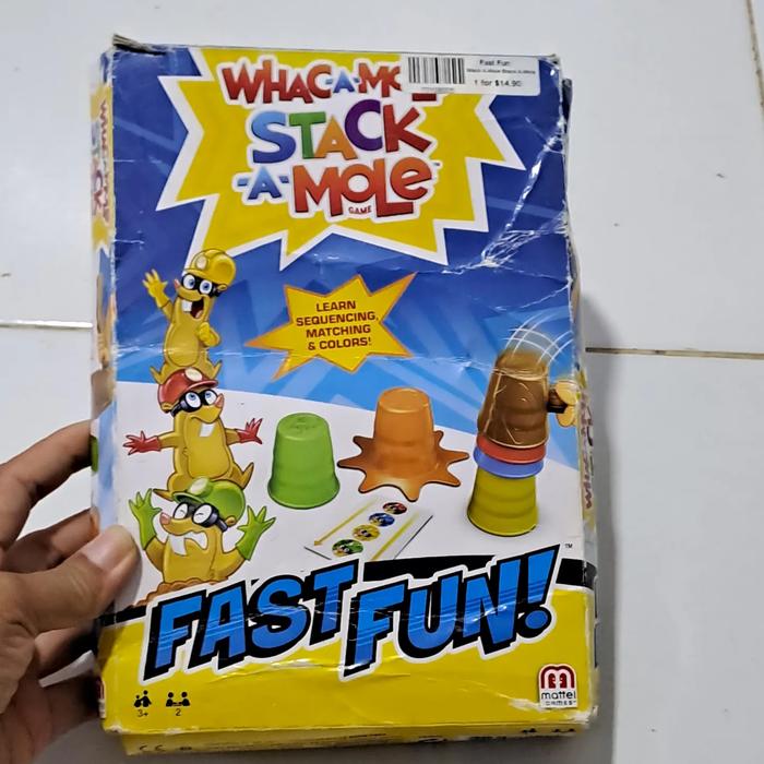 Jual Whack a Mole Stack a Mole Fast Fun original game by MATTEL - Kota ...