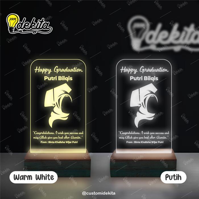 Jual Custom Acrylic Plakat Wisuda Lampu Kelulusan Graduation Line Art ...