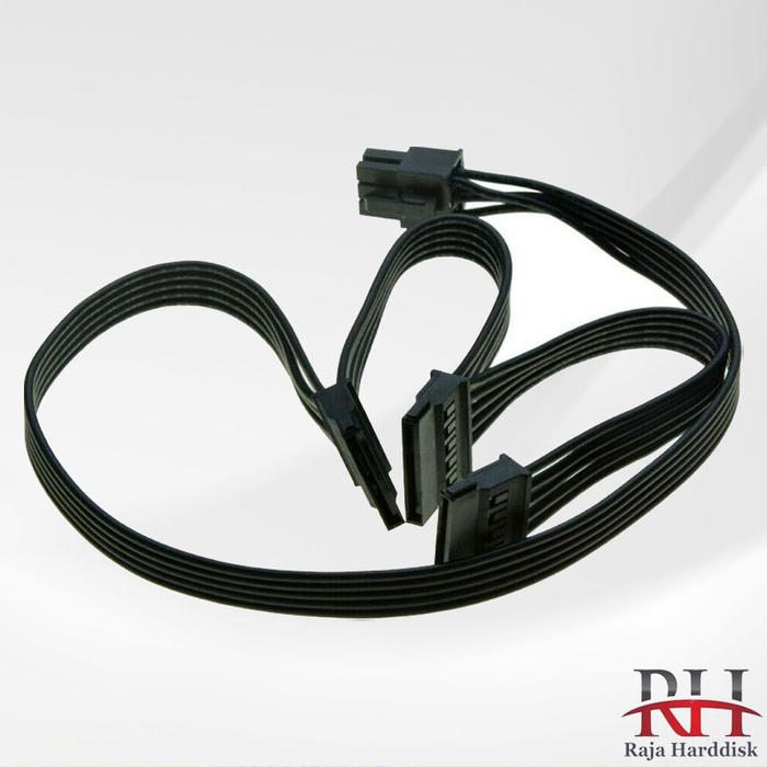 Jual Kabel Modular PSU PCI-e 6Pin Ke 3 SATA 15Pin Kabel Catu Daya ...