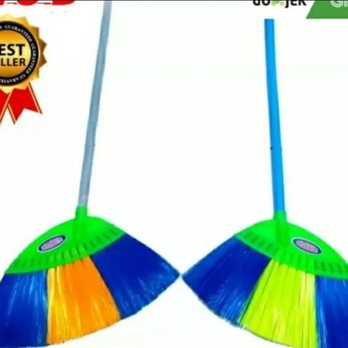 Jual Sapu lantai nilon senar plastik gagang kayu anti rontok - Kota ...
