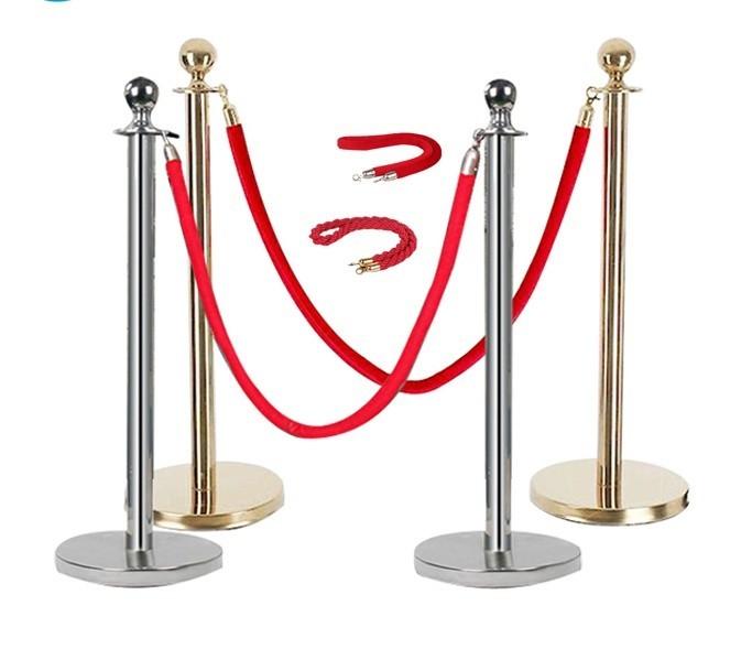 Jual Tiang Antrian Bulat Tinggi 95 cm Tiang Pembatas Warna Gold Dan ...