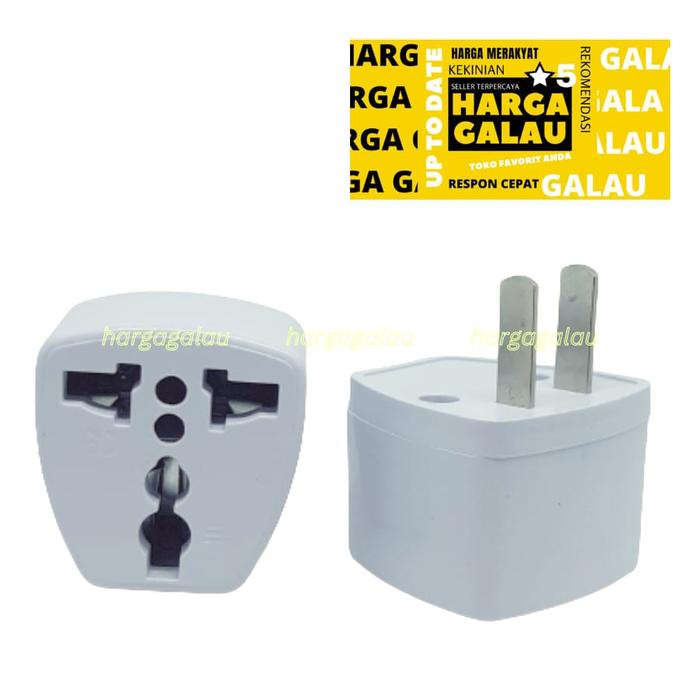 Promo Colokan Listrik kaki dua 2 Pin Gepeng Travel Adaptor USA Japan ...