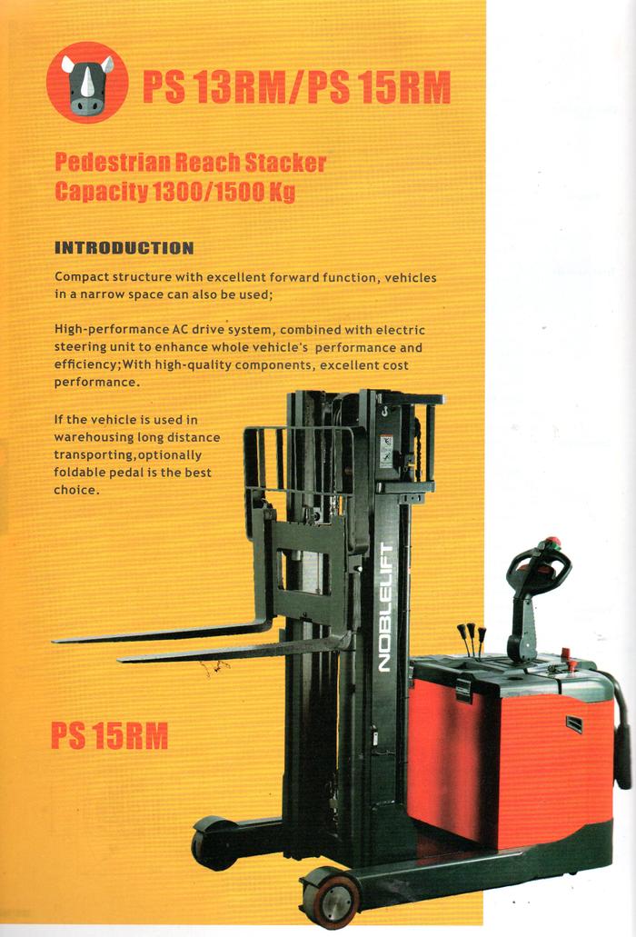 Jual hand stacker reach stacker electric RM cap 1.5 ton H 4.5 m ...