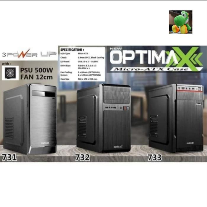 Jual Casing PC Power Up Optimax + PSU 500w - Kab. Tangerang - Tech.ID Tangerang | Tokopedia