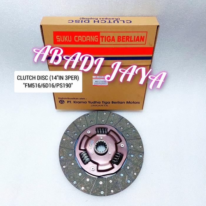Jual KAMPAS KOPLING CLUTCH DISC FUSO PS190 FM516 6D16 14" ME521056 3PER ...