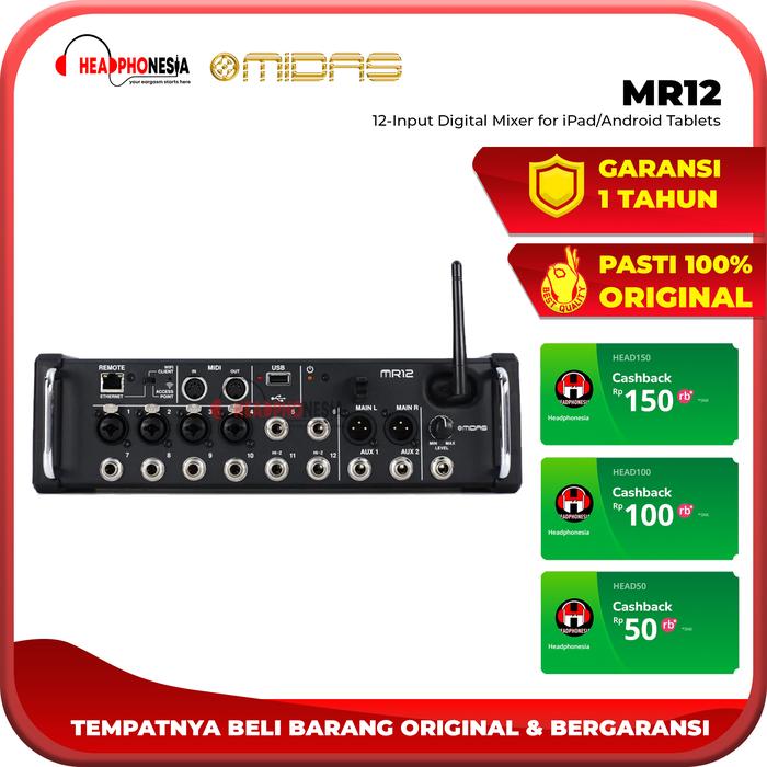 Jual Midas MR12 - 12 Channel Tablet Controlled Digital Mixer - Jakarta ...