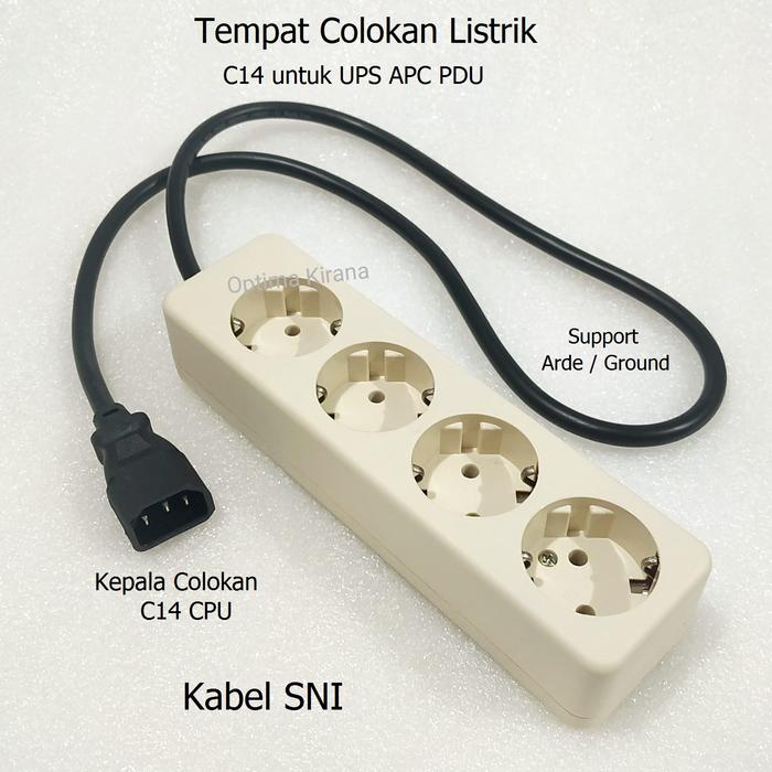 Jual Kabel Colokan Soket IEC320 C14 to CEE 7/7 Stop Kontak Arde UPS APC ...
