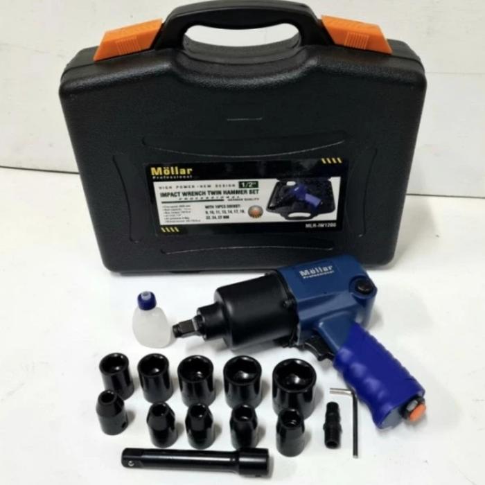 Jual mollar IW1200 AIR IMPACT WRENCH TWIN HAMMER ALAT BUKA BAUT RODA ...