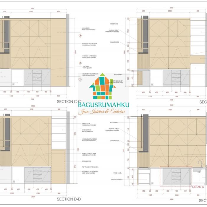 Jual Interior Drawing Furniture| Gambar Kerja 2D, Ukuran Details, Spek ...