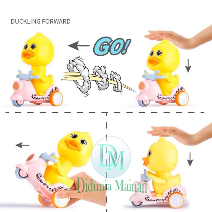 Promo Mainan anak lucu cute press scooter karakter bebek beruang ...