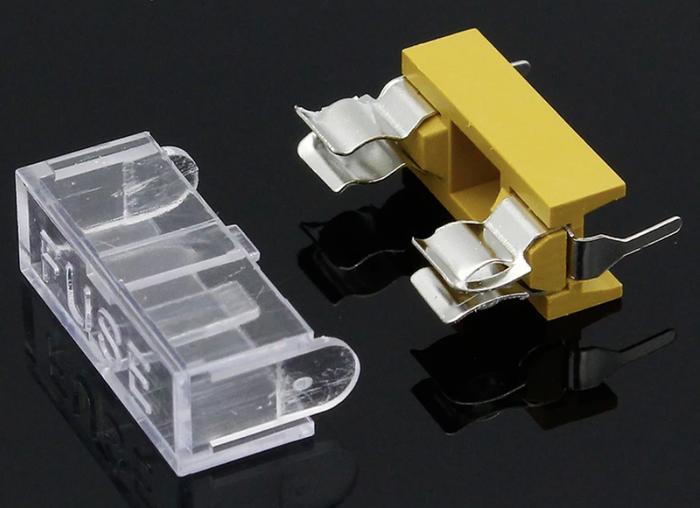 Jual PCB Fuse 5x20 Holder with Transparent Cover for 5x20mm Glass Tube ...