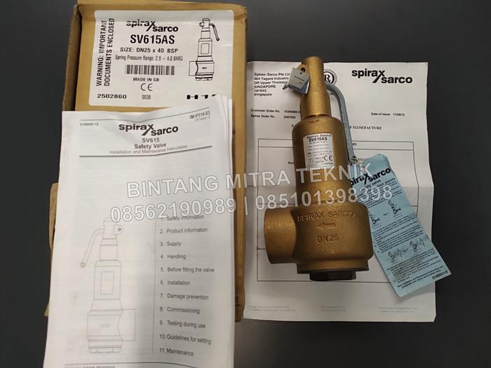 Jual SAFETY VALVE SPIRAX SARCO SV615AS DN25 1" - Kota Bandung - BINTANG ...