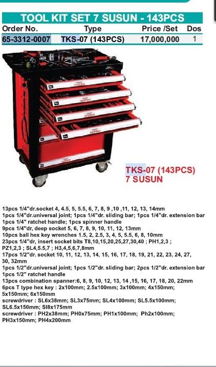 Jual WIPRO Tool Box Kit Set Trolley Kabinet 7 Susun Laci 143 Pcs TKS 07 - Jakarta Barat - Pazto ...