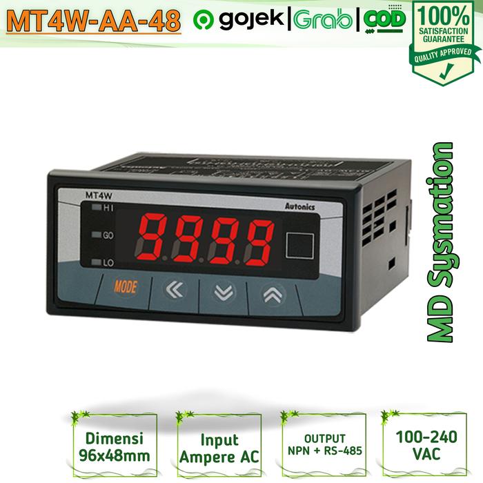Jual Autonics MT4W-AA-48 Ampere Meter / Panel Meter AC - Kota Depok - Md Sysmation | Tokopedia