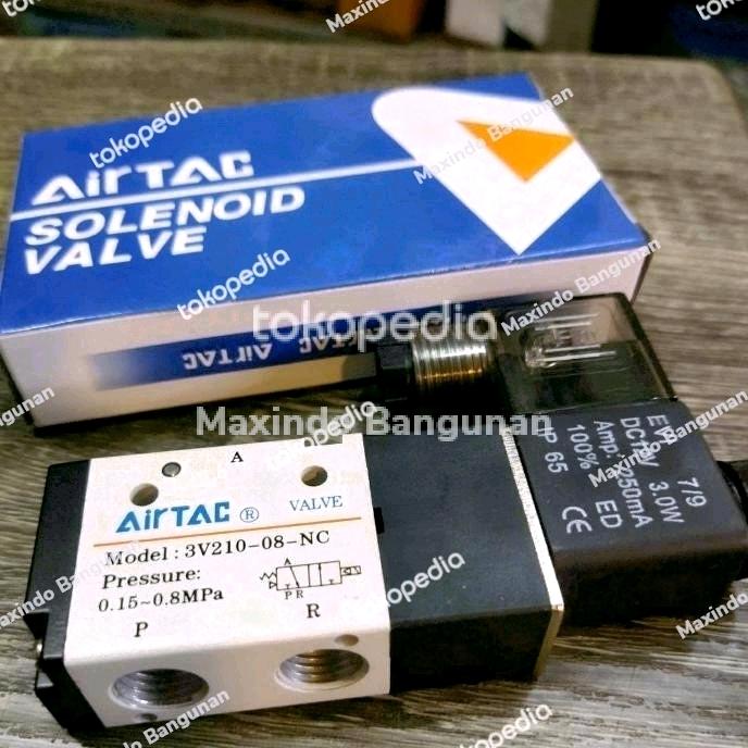 Jual Selenoid Valve 3V210 - 08 AC 220 AIRTAC / Solenoid Valve AC 220 ...