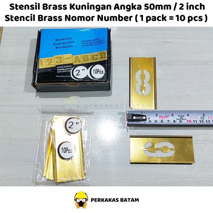 Jual Stencil Brass Number Letter Kuningan Angka Huruf Stensil 1 2 3 4 ...
