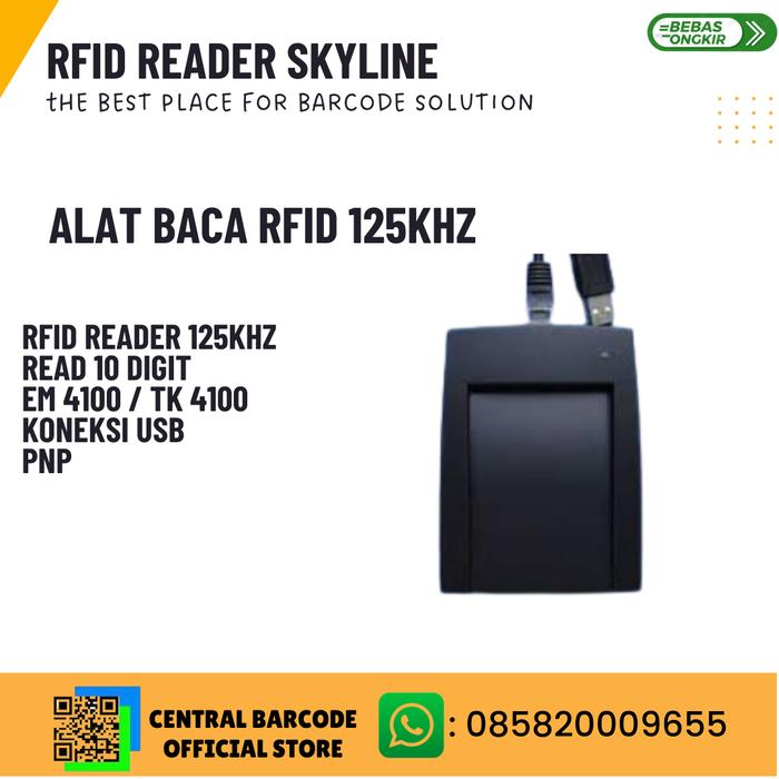 Jual RFID Reader 125khz | Reader 125 Khz SKYLINE RFID Proximity ...