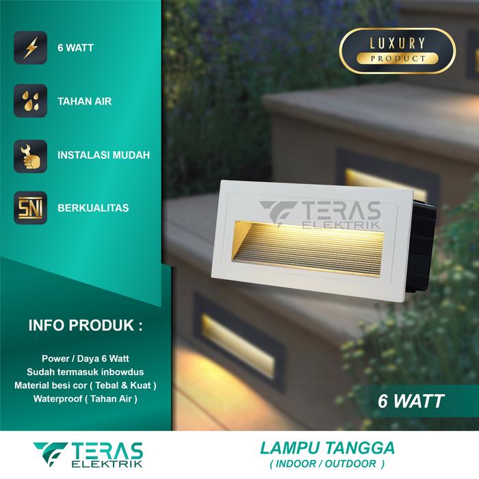 Jual Lampu tangga led 6 Watt step light outdoor indoor - Body Putih ...