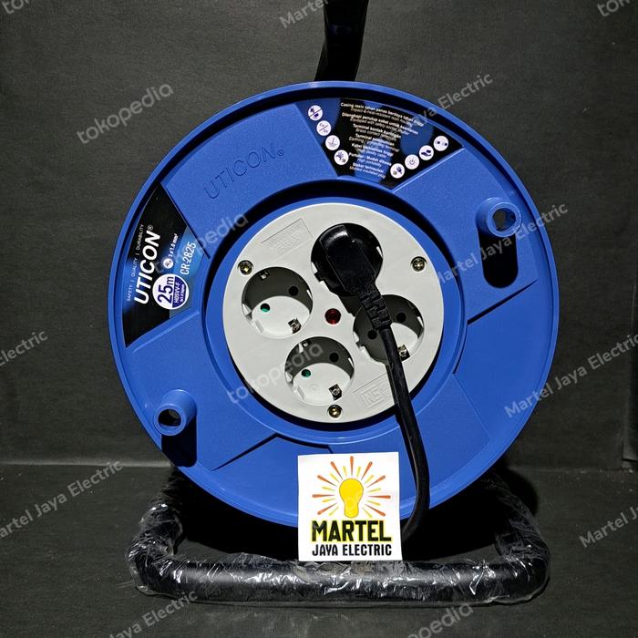 Jual Roll kabel / kabel roll extension panjang 25 meter uticon CR ...