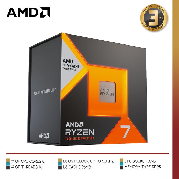 Promo AMD Ryzen 7 7800X3D Gaming Processor | Ryzen 7 7000 Series 8-Core AM5 Cicil 0% 3x ...
