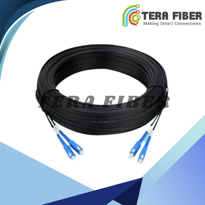 Jual Kabel ftth dropcore precon 2 core 100m lengkap konektor READY ...