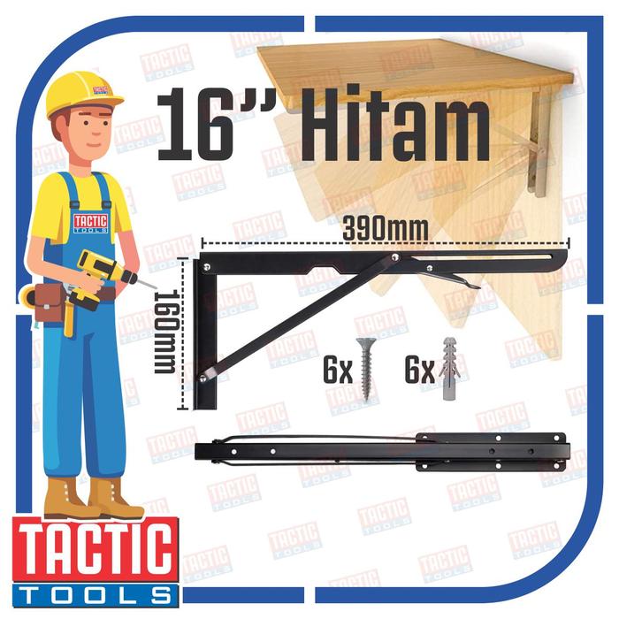 Jual Bracket Engsel Siku Lipat 16" Adjustable Folding Bracket - 18 Inch ...