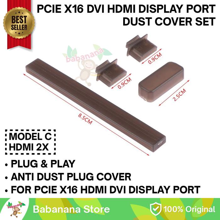Jual Dust Cover GPU Anti Debu DP HDMI DVI Port Penutup Kotoran VGA Card ...