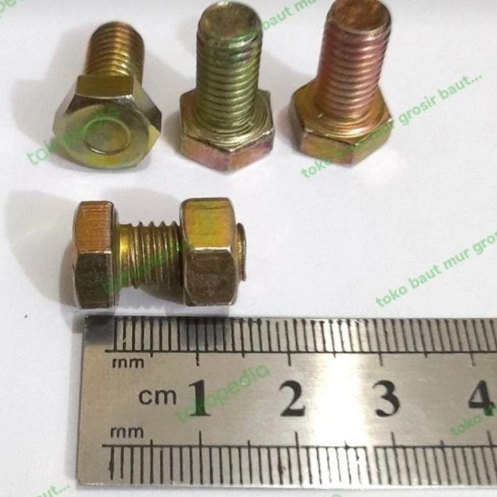 Jual baut + mur+ ring plat rak siku m8x15 kuning kunci 12 - Kab. Tangerang - Kavino BAUT | Tokopedia