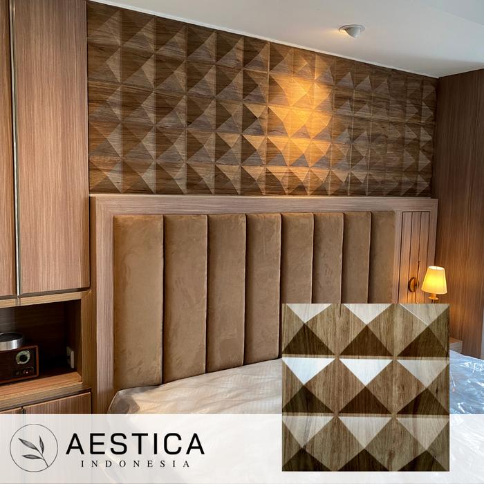 Promo 3D Wall Panel Kayu Marmer Aestica PVC Dinding 50CM Wood Marble ...