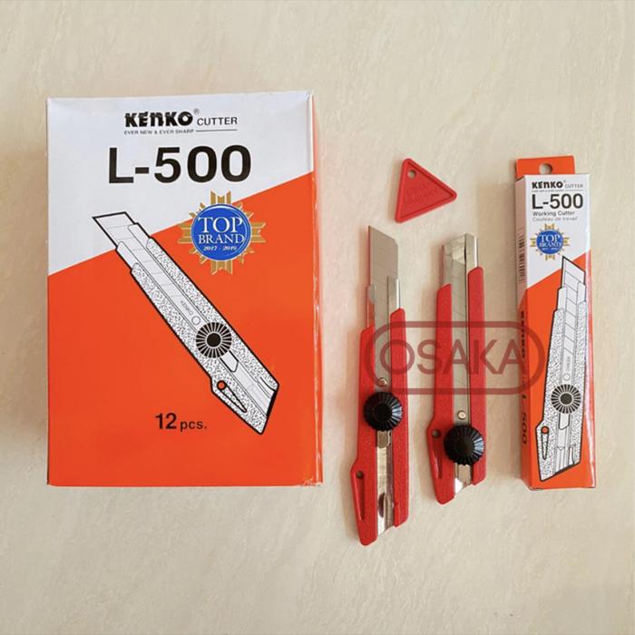 Jual [1 Pak Isi 12 Pcs] Gagang Cutter Besar Kenko L500 L 500 / Kater ...