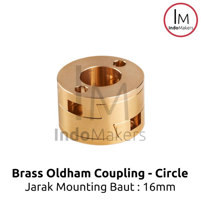 Jual Brass Oldham Coupling T8 Z-Axis Lead Screw Shaft Coupler 16mm ...
