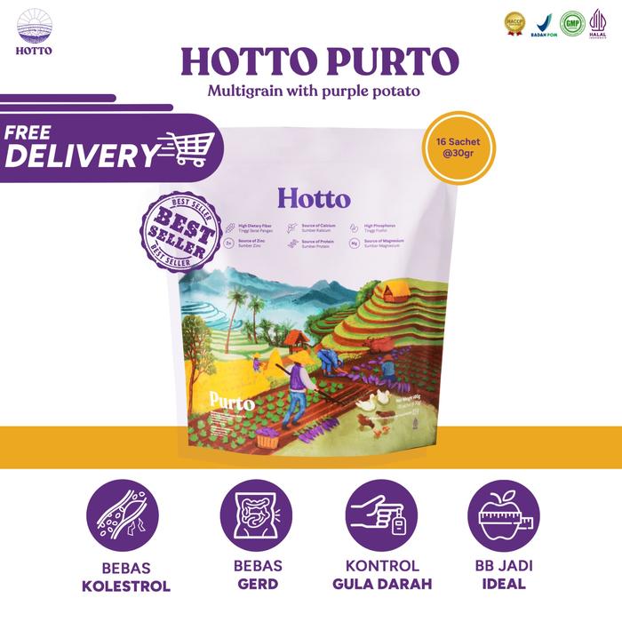 Jual Hotto Purto Superfood Multigrain - 1 Pouch terdiri dari 16 Sachet ...