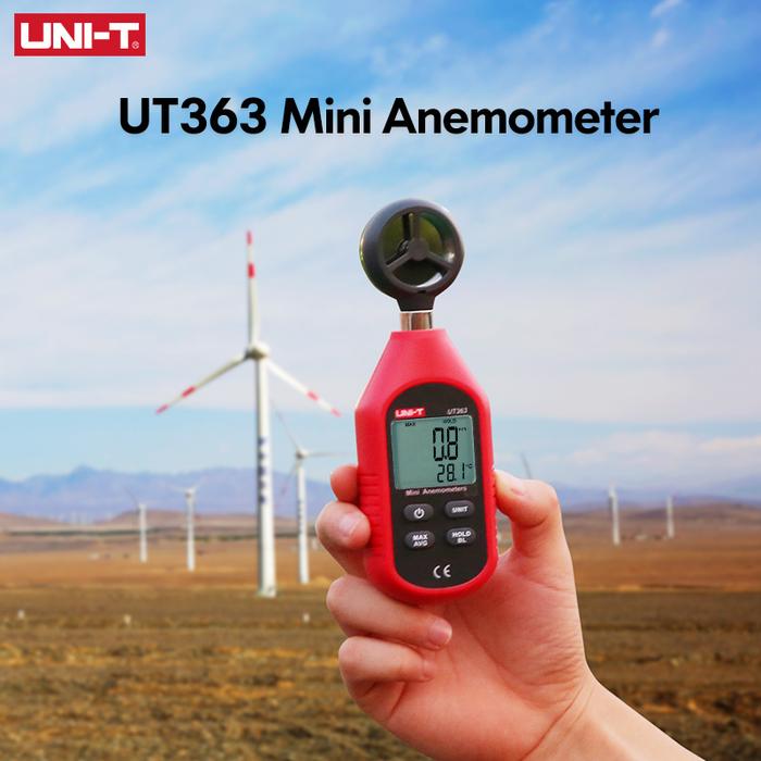 Jual UNI-T DIGITAL ANEMOMETER / ALAT UKUR KECEPATAN ANGIN UT363 / UT ...