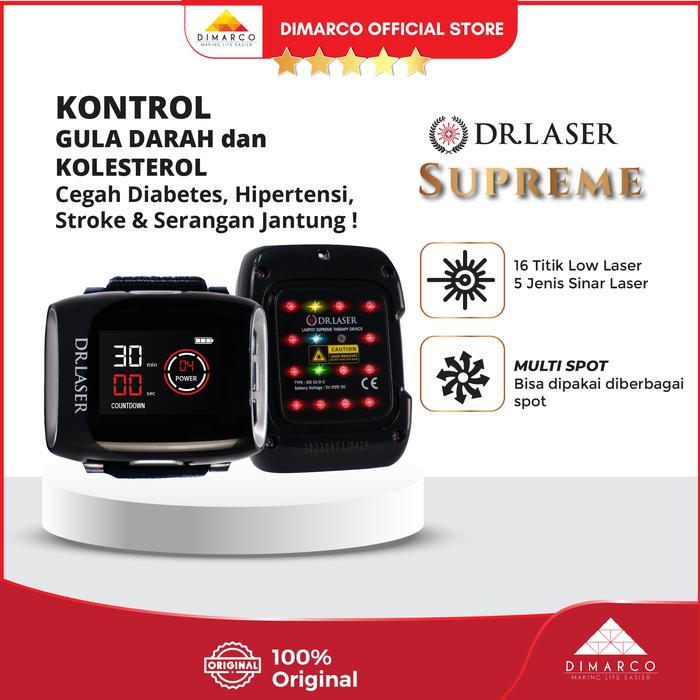 Promo Dr Laser Supreme 16 Titik Jam Tangan Laser Terapi 16 Mata Titik ...