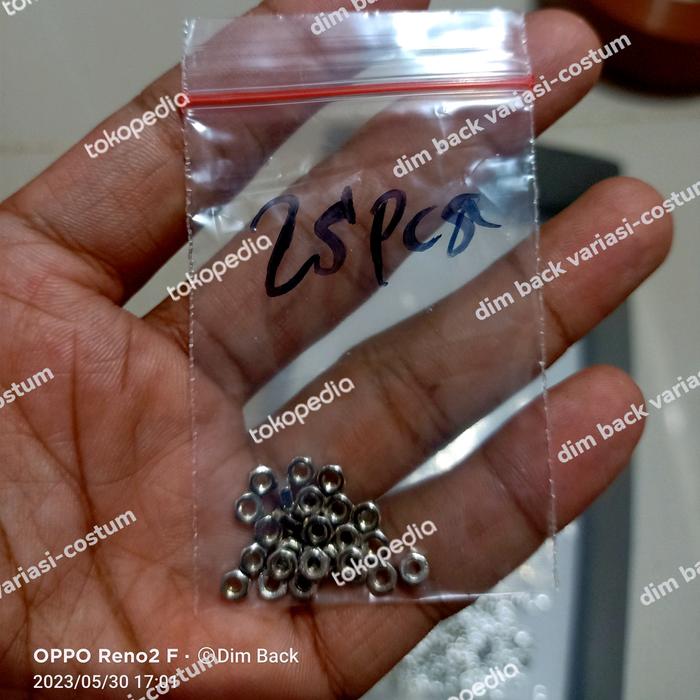 Jual Rep Tamiya Mur Nut 2mm / Nut Mur M2 Silver ( 25pcs ) - Kab. Subang ...