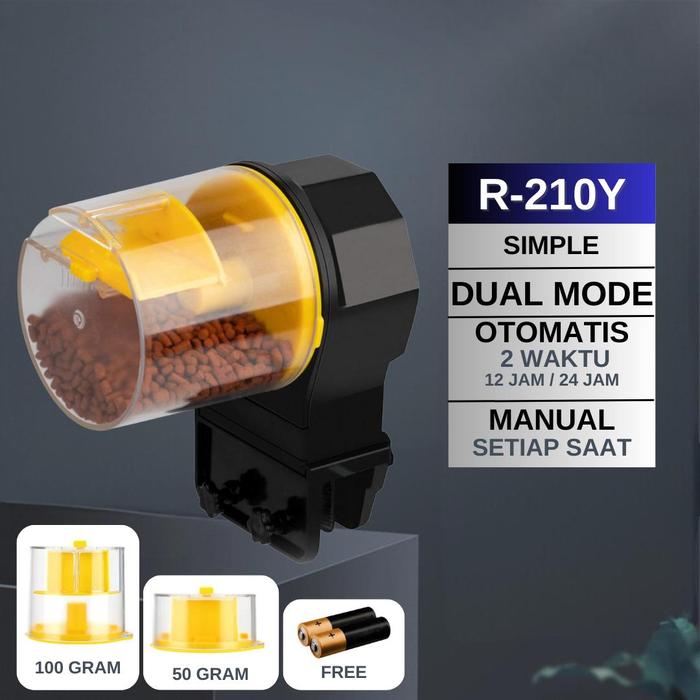 Jual Dispenser Makanan Ikan Otomatis Auto Fish Feeder Aquarium Food ...