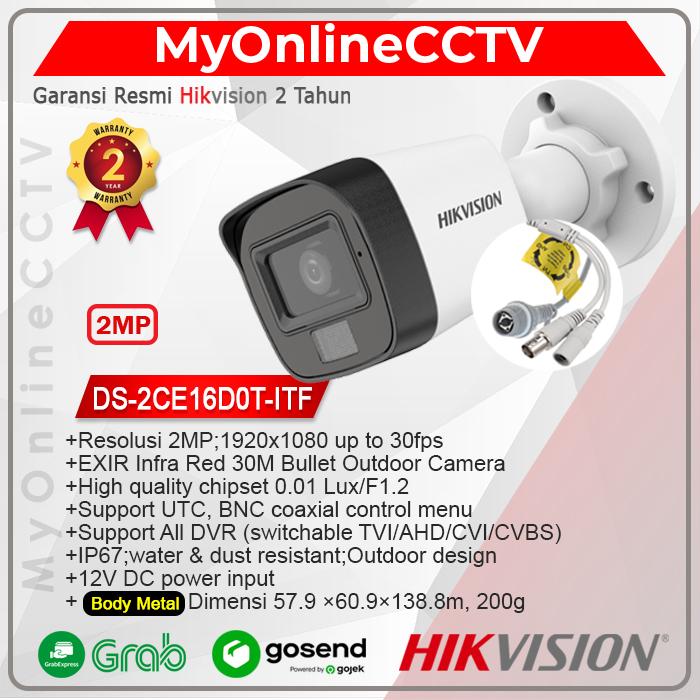 Jual DS-2CE16D0T-ITF Hikvision CCTV Outdoor 2MP Body Besi EXIR IR 30M - Jakarta Barat ...