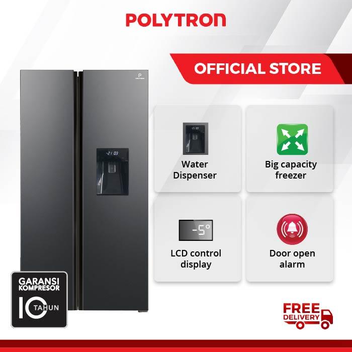 Promo Kulkas POLYTRON New Belleza Inverter 2 pintu Side-by-side PRS ...
