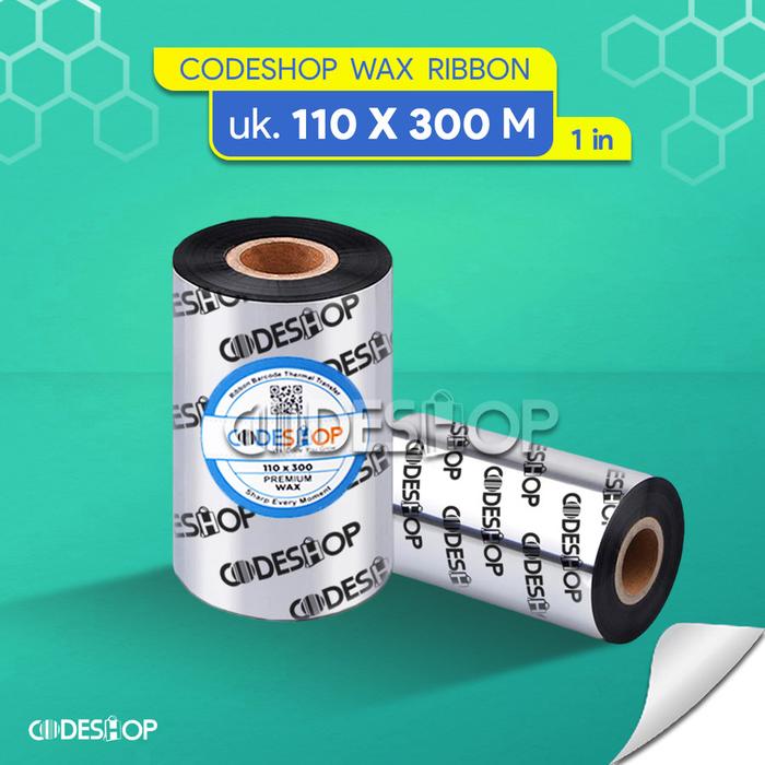 Jual Ribbon Barcode 110 x 300 Ribbon Premium Wax Codeshop Barcode ...