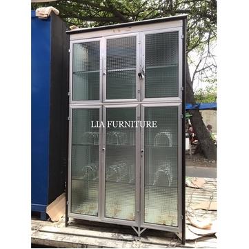 Jual Rack Raak Rak Lemari Kaca Alumunium Baja Ringan Piring Dapur ...