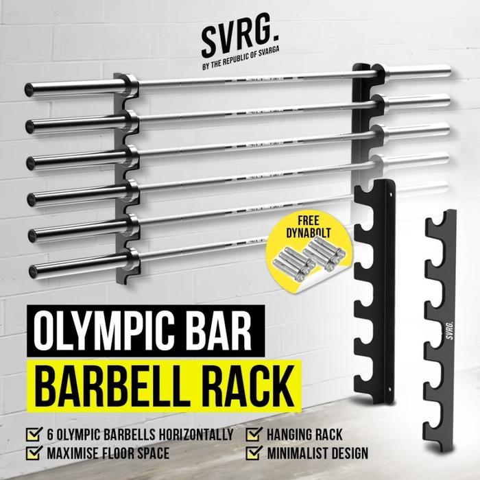 Promo SVRG. Olympic Barbell Bar Holder Stand - Barbel Rak - Bars rack ...