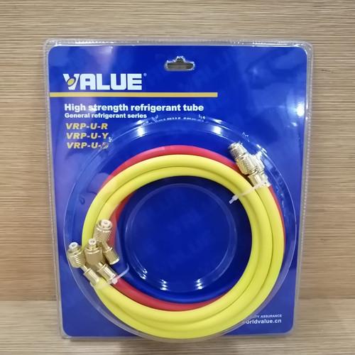Jual Charging Hose VALUE R410A 150cm VRP-U-R/Y/B 1 SET Selang Manifold ...