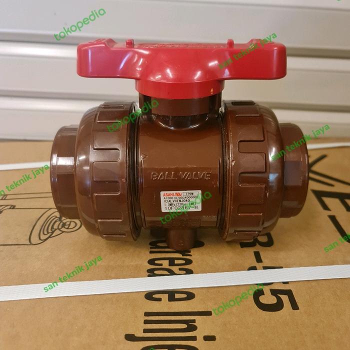 Jual PVC VALVE PLASTIK ASAHI TRUE UNION BALL VALVE JIS 10k 1,5" INCH DN ...