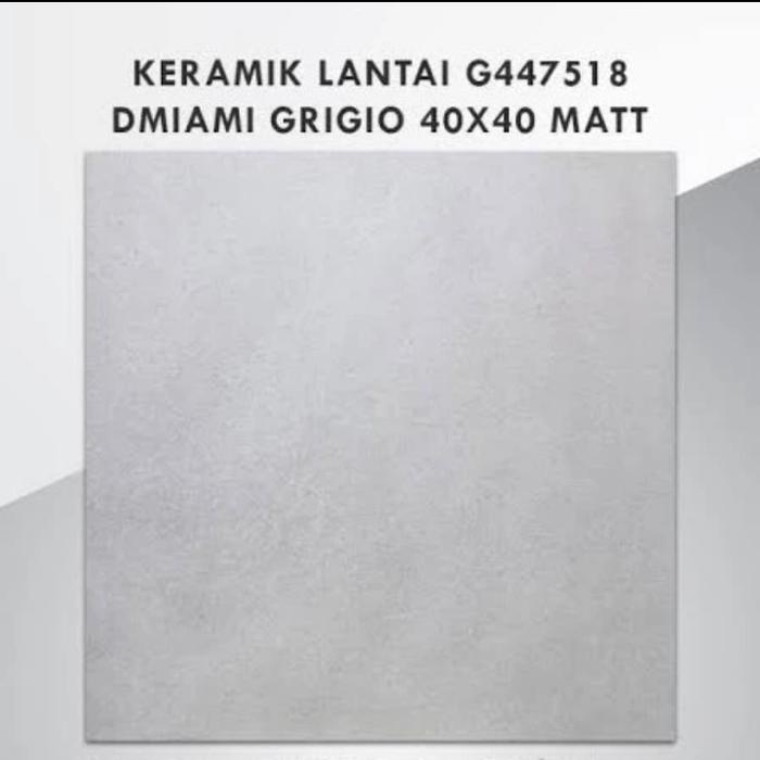 Jual keramik/lantai carport 40x40 D'miami Grigio Matt roman - Kab ...